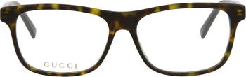 Gucci Core 53mm Square Optical Glasses | Nordstromrack