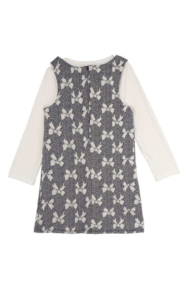 Rare Editions Kids' Bow Mixed Media Dress | Nordstromrack