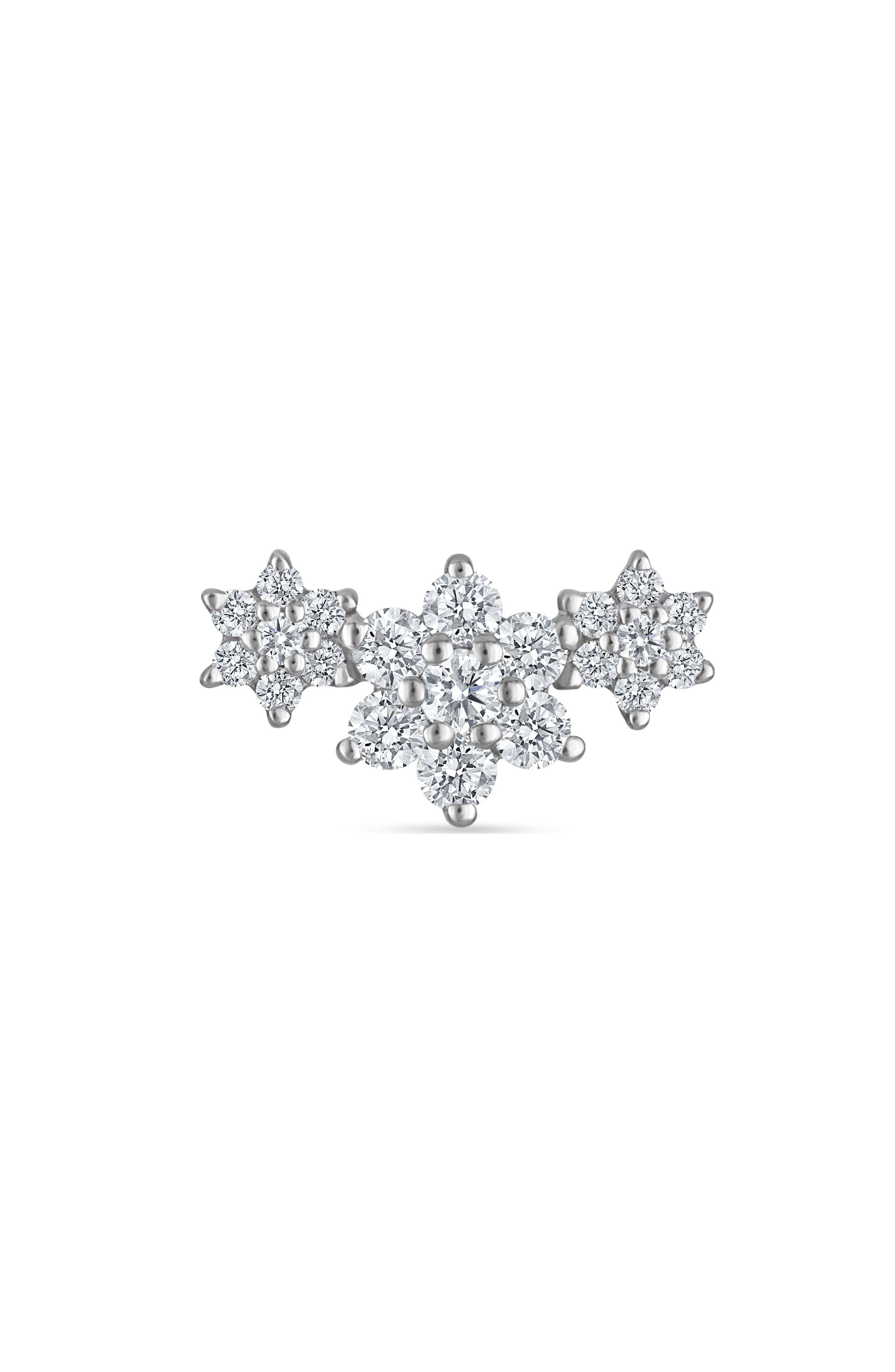 MARIA TASH Diamond Flower Threaded Helix Stud Earring | Nordstrom