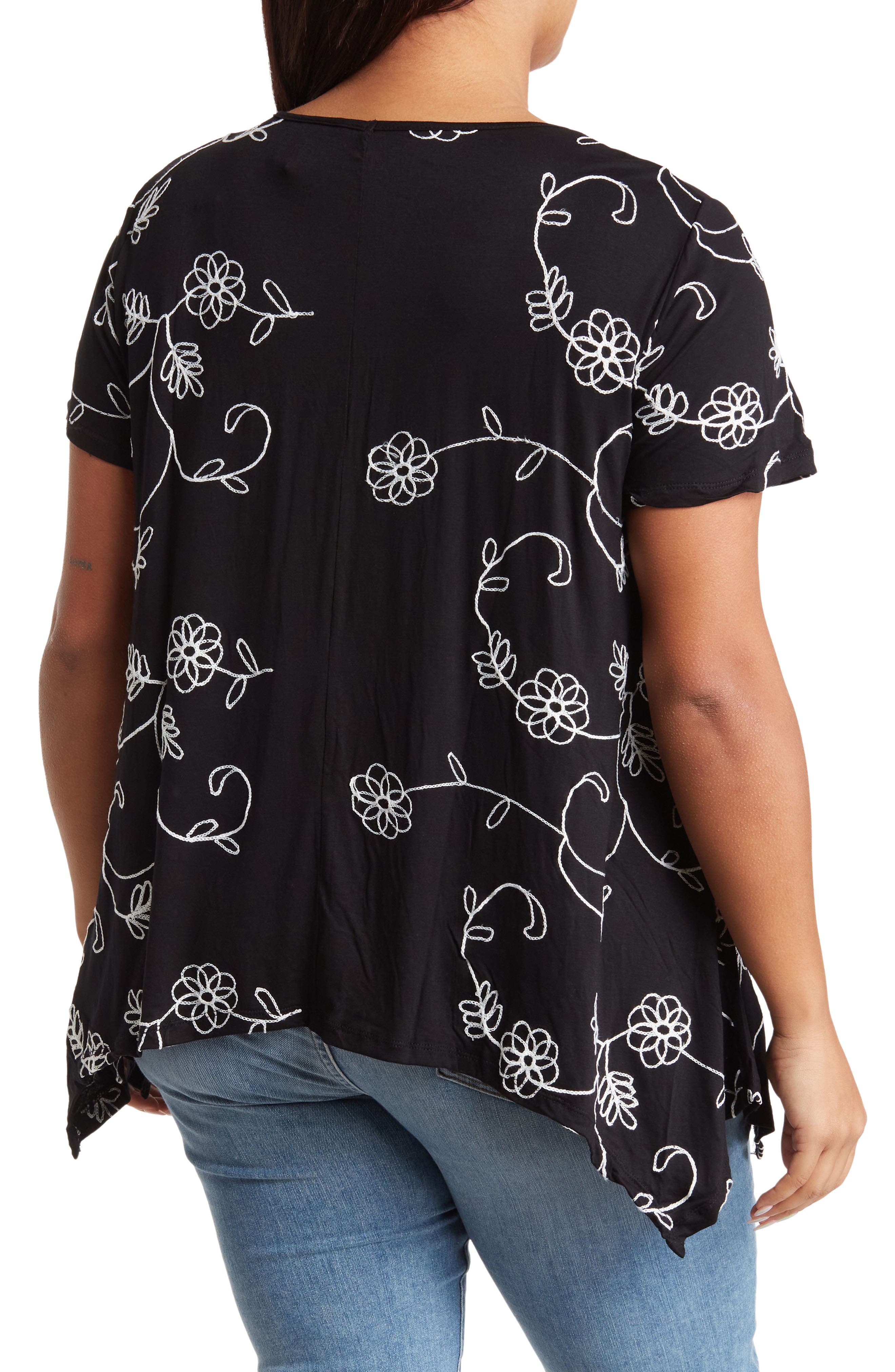 Forgotten Grace Floral Sharkbite Hem T-Shirt | Nordstromrack