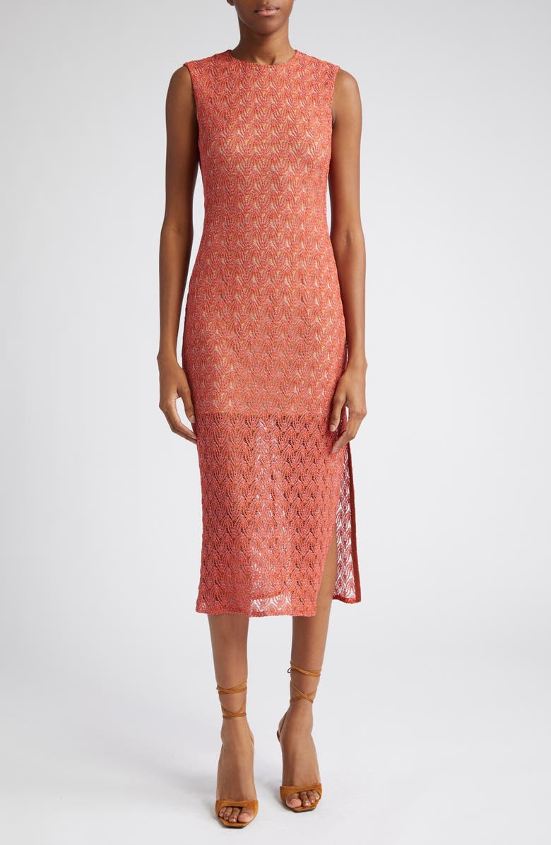 Missoni Chevron Sleeveless Metallic Knit Dress | Nordstrom