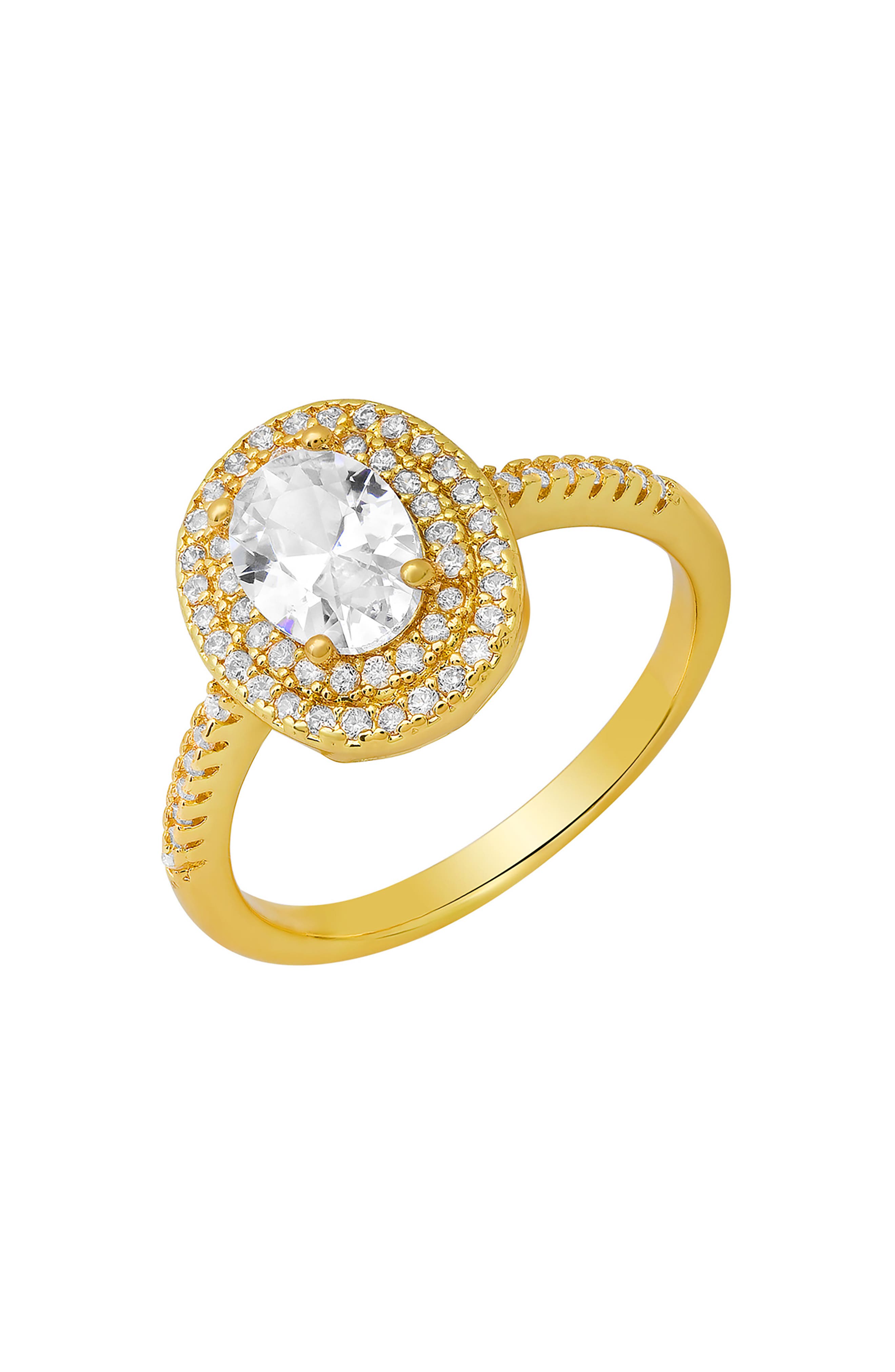HMY JEWELRY Oval Simulated Diamond Pavé Ring | Nordstromrack