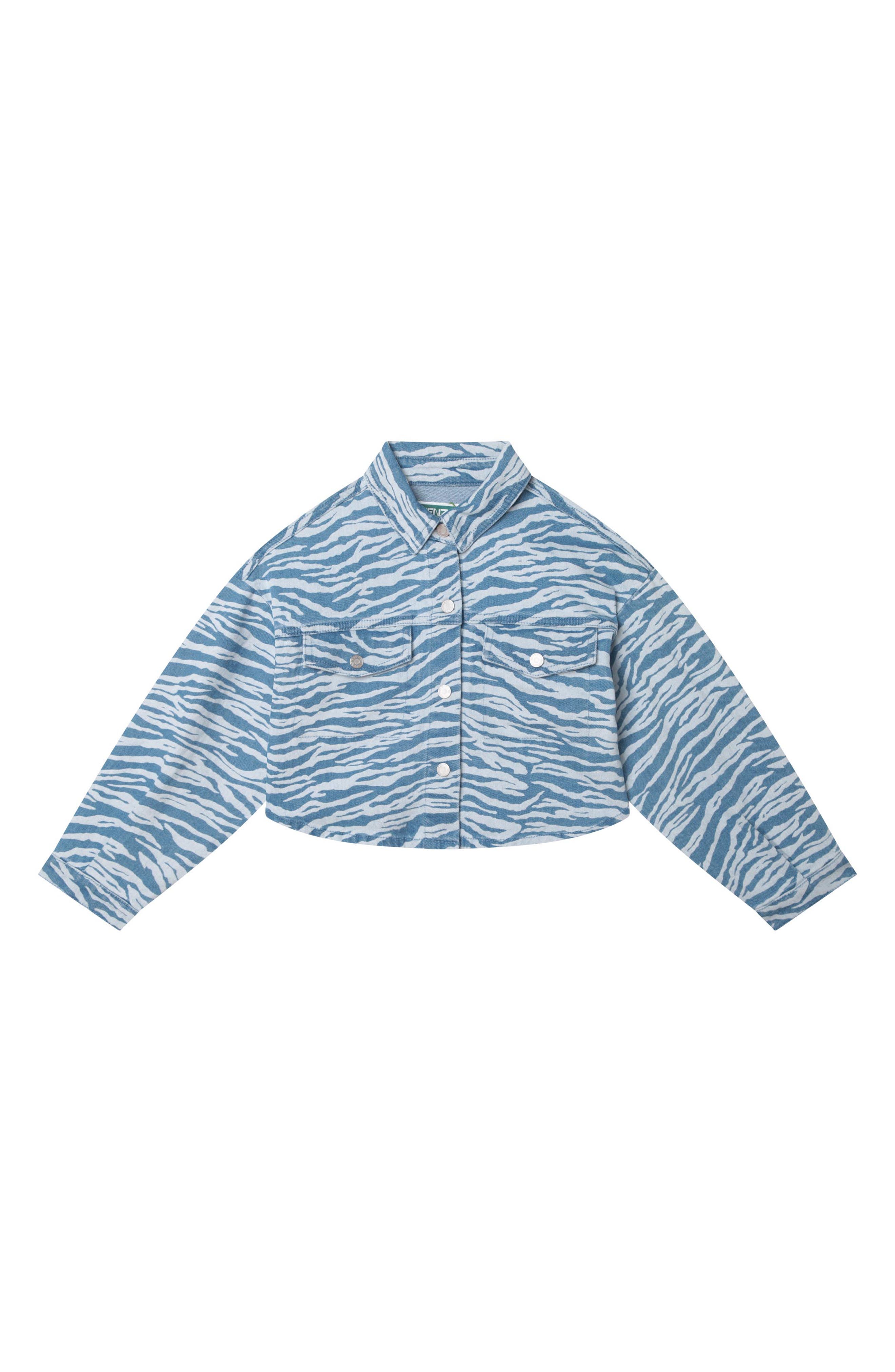 KENZO Kids' Zebra Print Denim Jacket | Nordstromrack