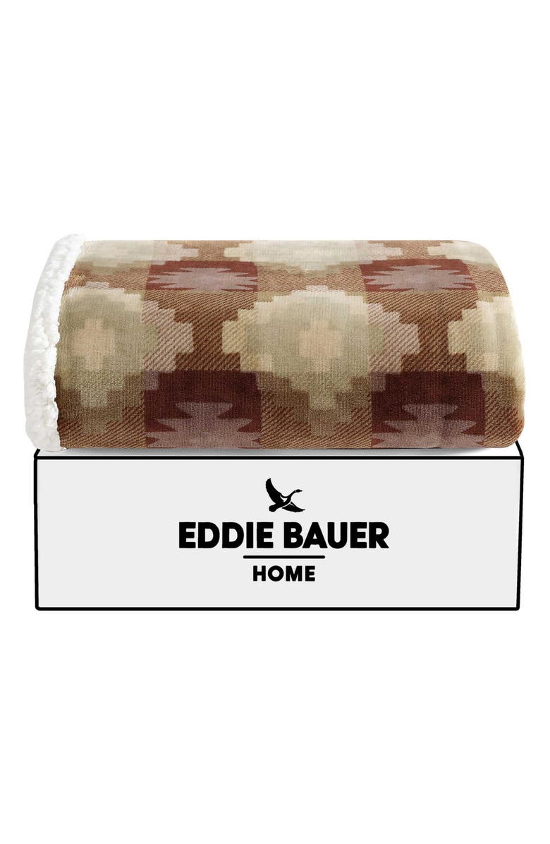Eddie Bauer Copper Creek Faux Shearling Popcorn Fleece Throw Blanket ...