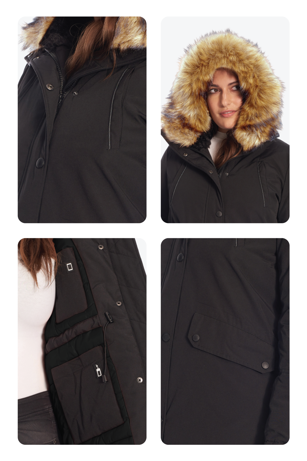 Alpine North LAURENTIAN PLUS SIZE - Vegan Down Long Parka Winter with ...