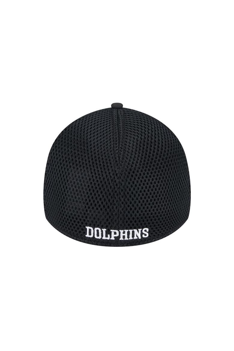 Men's New Era Black Miami Dolphins Main Neo 39THIRTY Flex Hat (Men ...