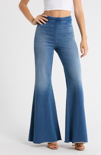 Good American Jeanius Flare Cotton French Terry Pants | Nordstromrack