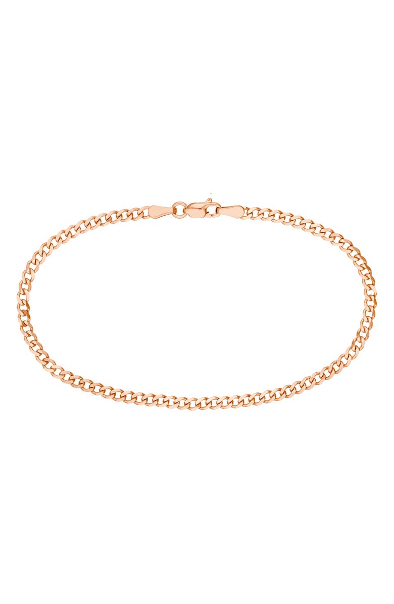 HAWLEY ST 14K Rose Gold Curb Chain Bracelet | Nordstromrack