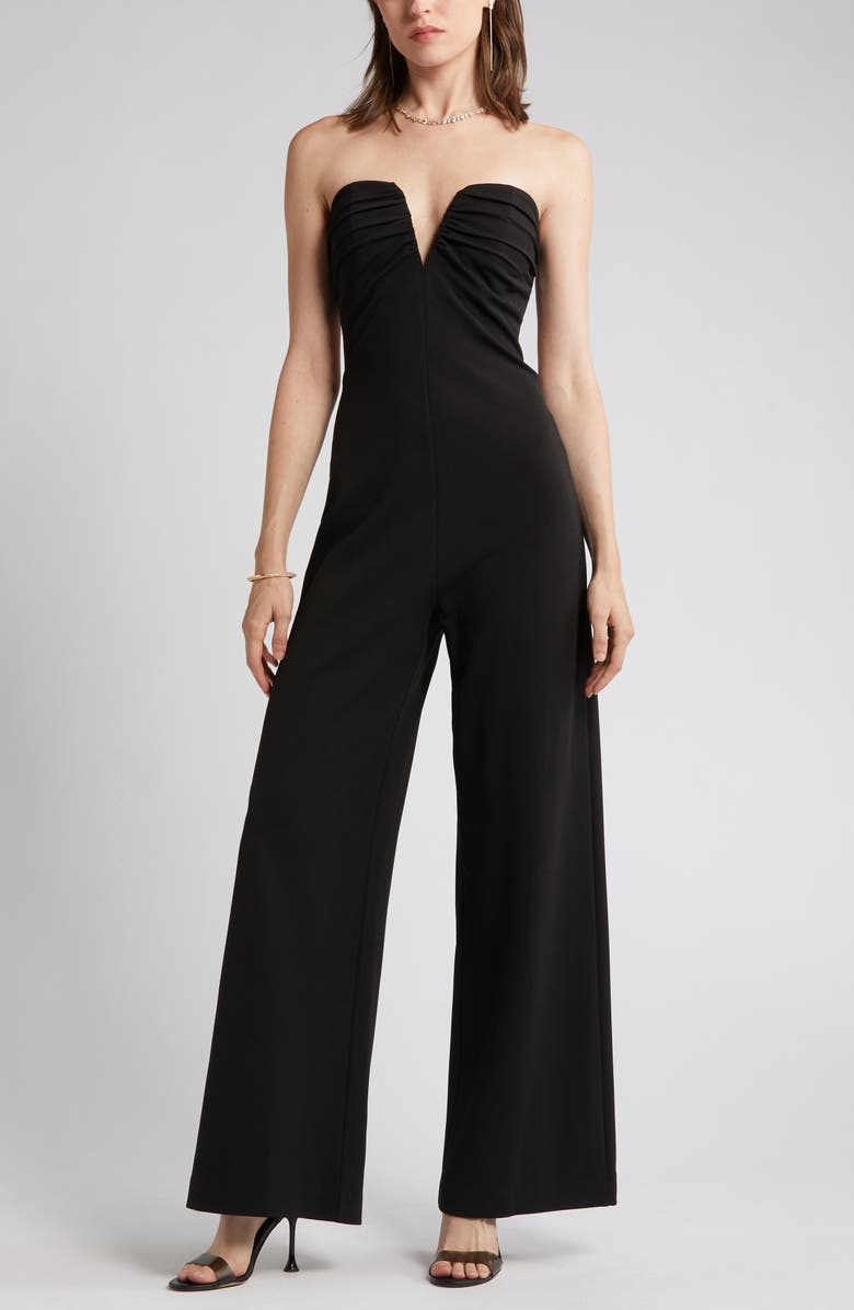 FLORET STUDIOS Strapless Wide Leg Jumpsuit | Nordstromrack