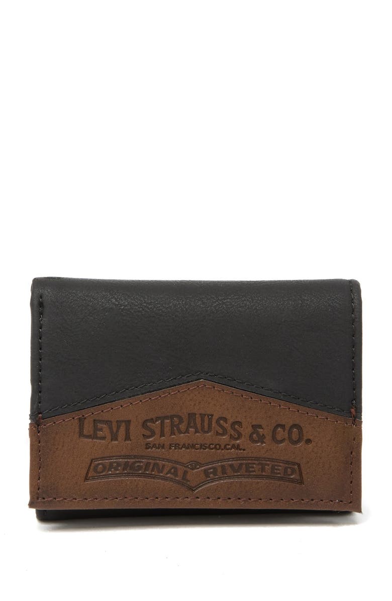 Levi's® RFID Baker Tri-Fold Leather Wallet | Nordstromrack