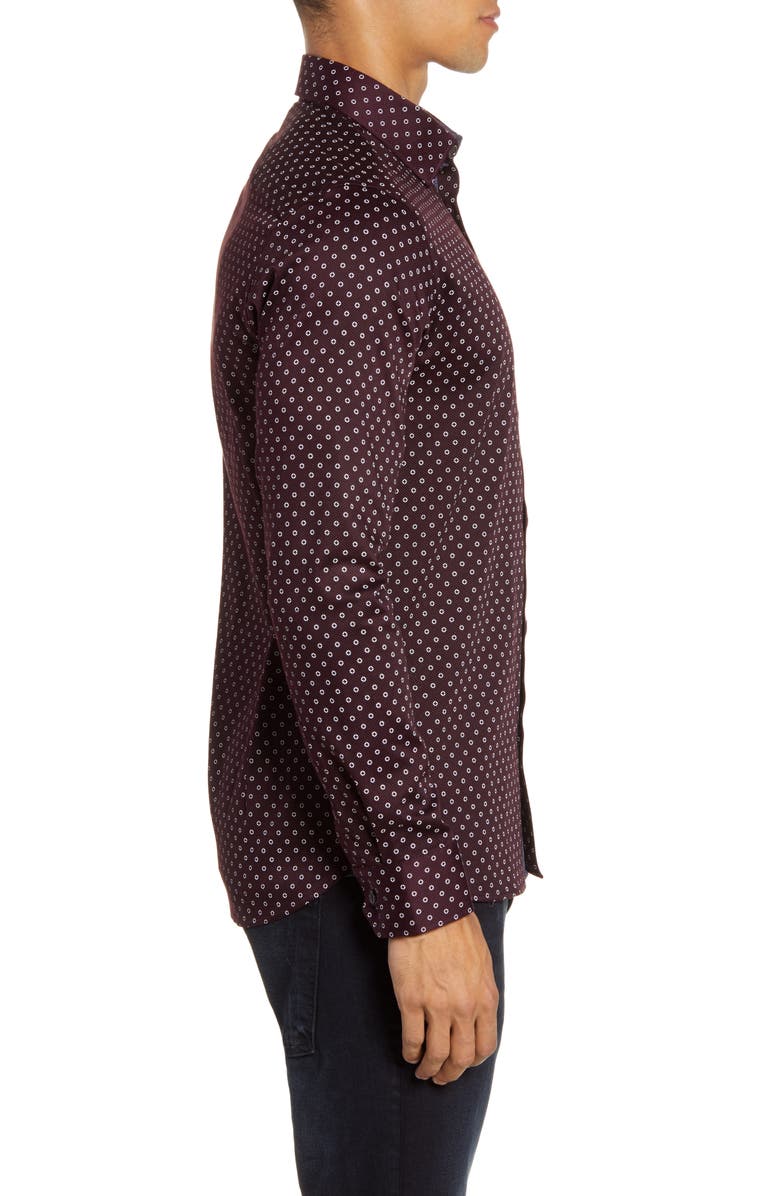 Ted Baker London Maison Slim Fit Diamond Print Button-Up Shirt ...
