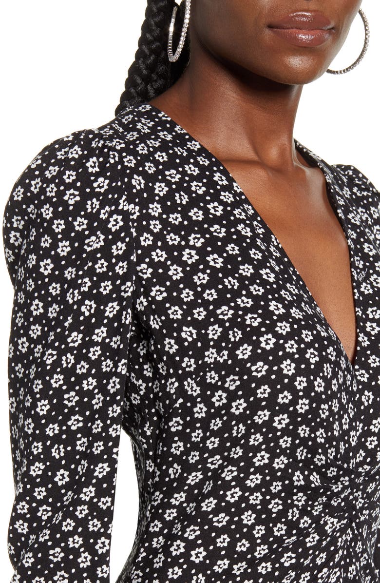 AFRM Madsen Ruched Long Sleeve Midi Dress | Nordstromrack