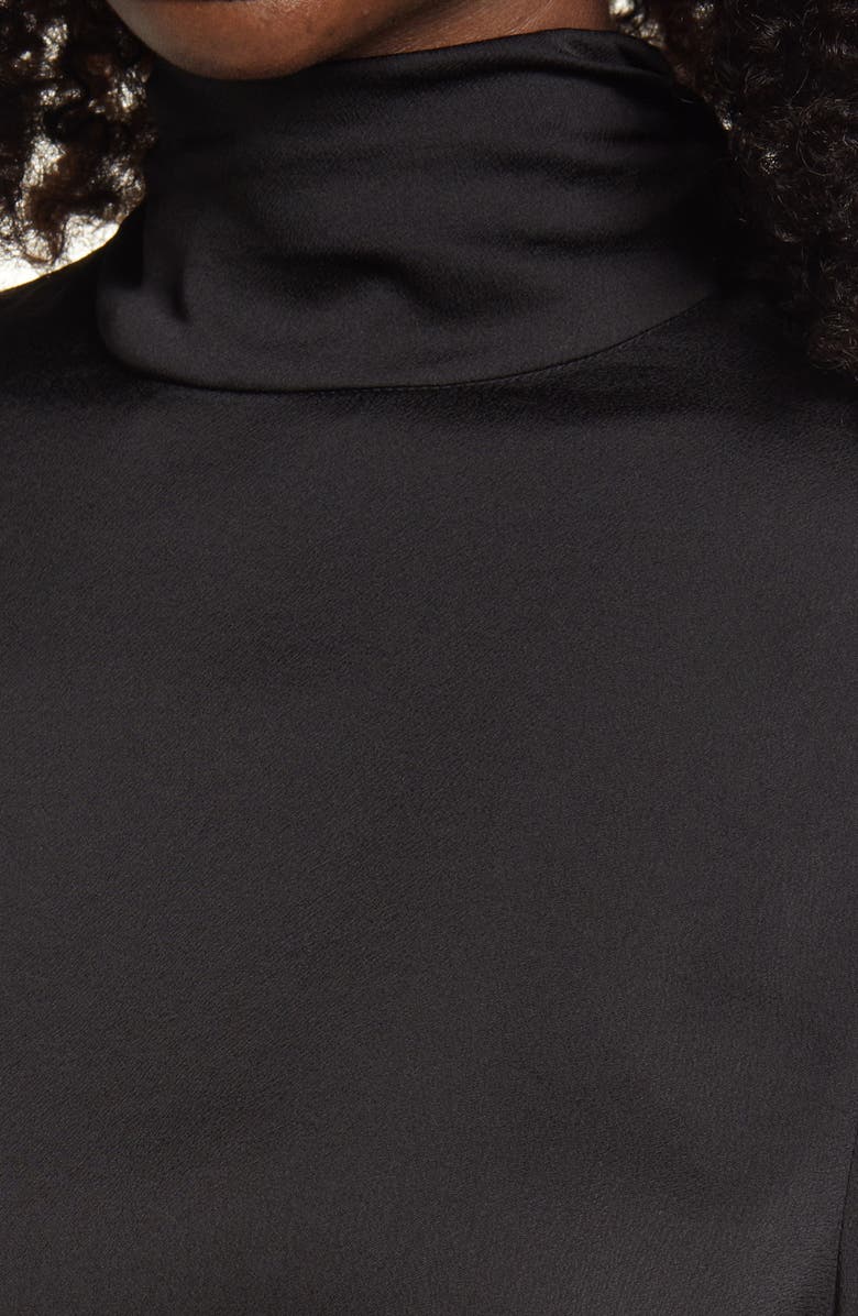 Open Edit Open Back Long Sleeve Satin Minidress | Nordstromrack