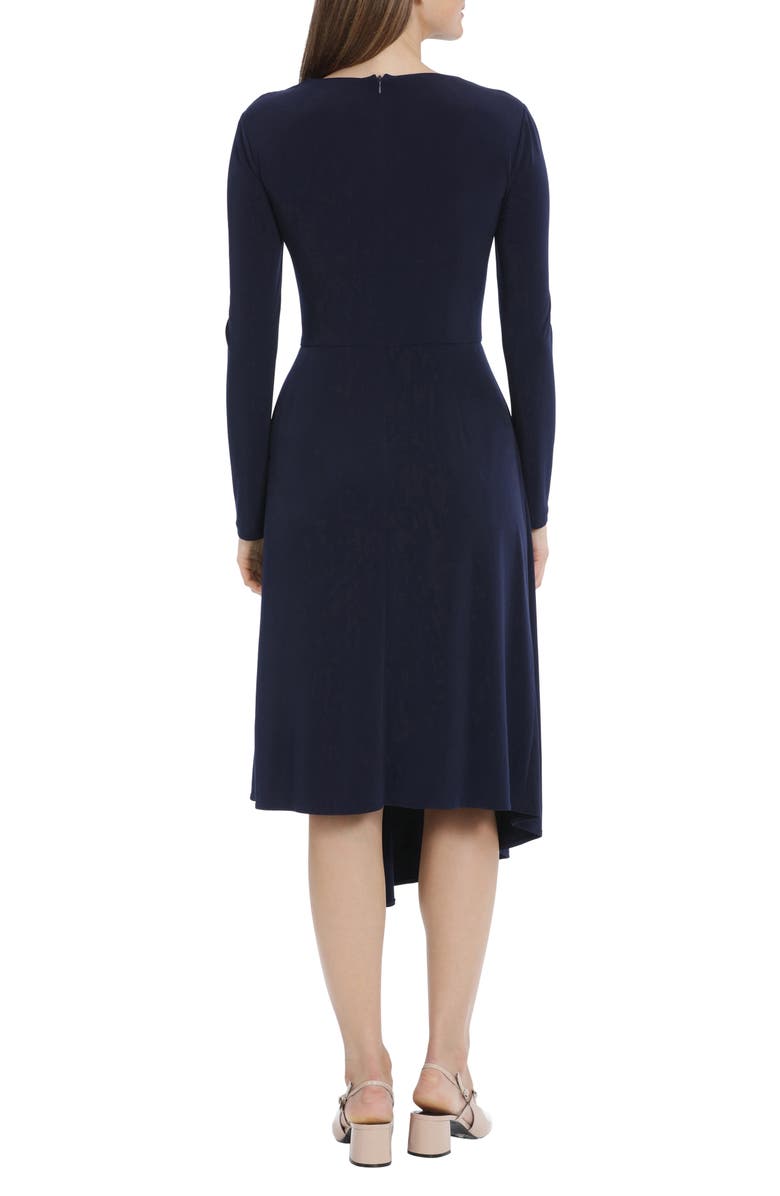 Maggy London Draped Asymmetric Hem Long Sleeve Dress | Nordstromrack