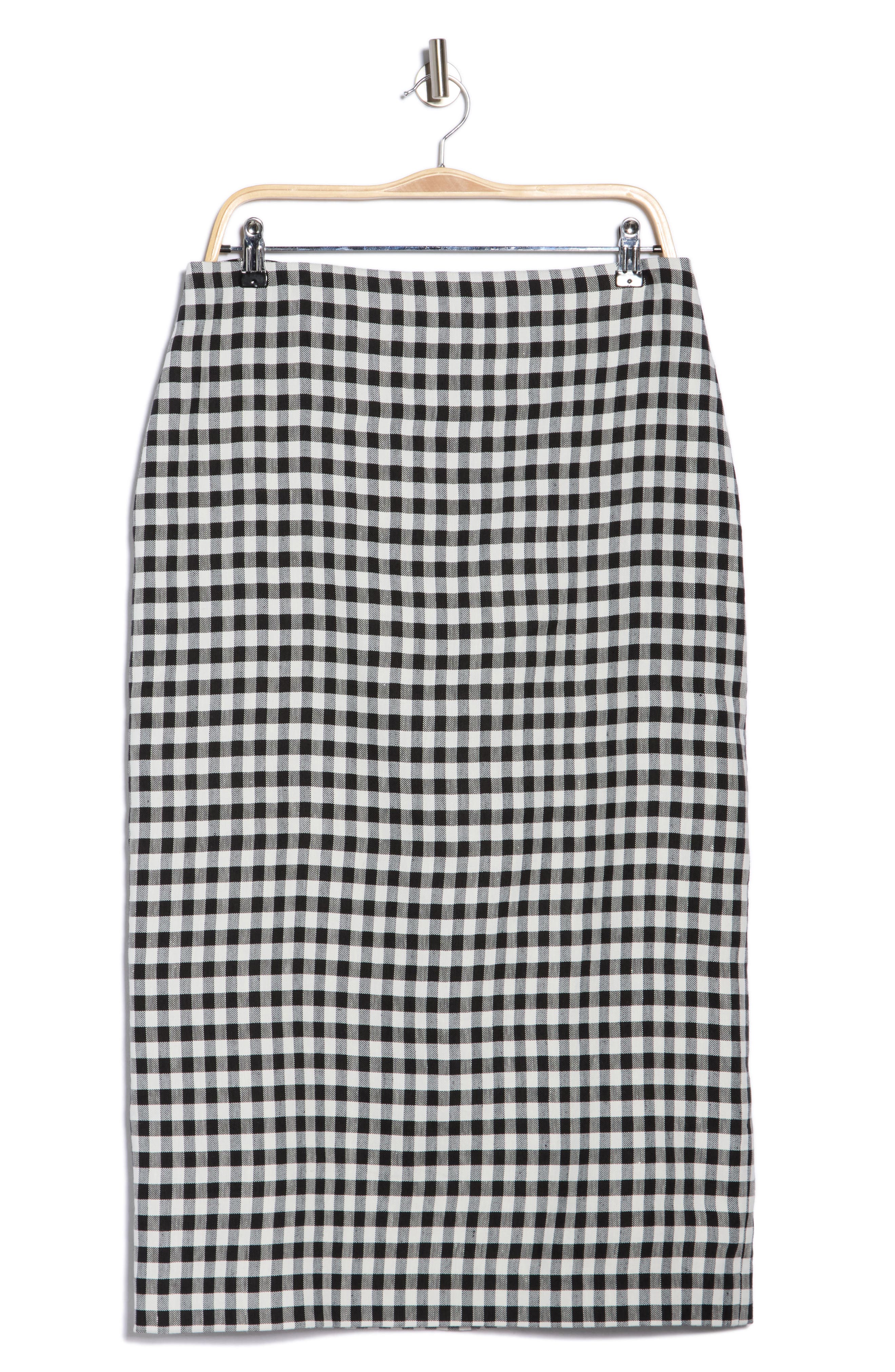 A.L.C. Phoebe Gingham Linen Blend Skirt | Nordstromrack