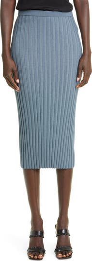St. John Collection Vanisé Rib Midi Skirt | Nordstrom