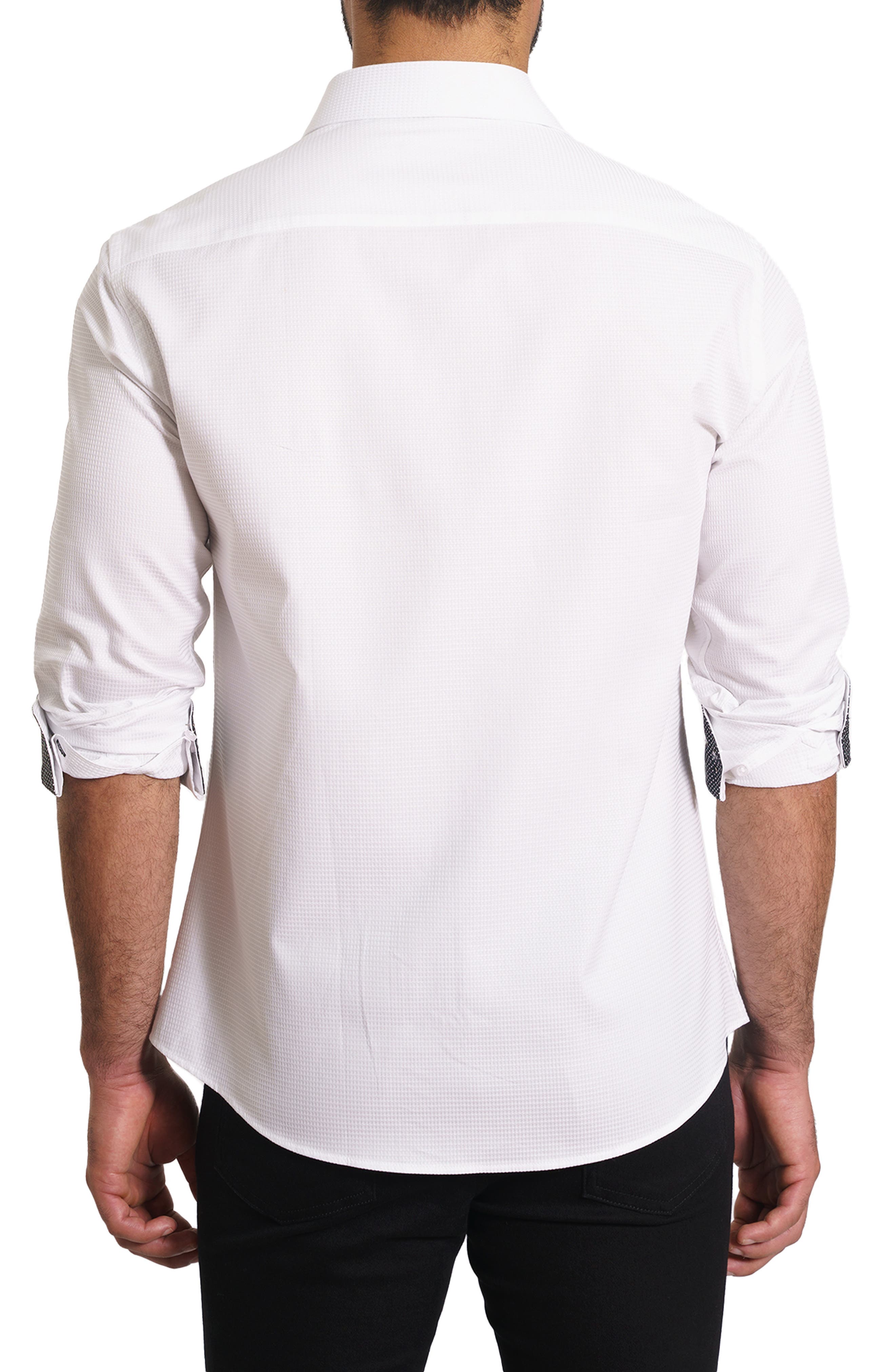Jared Lang Textured Long Sleeve Cotton Button-Up Shirt | Nordstromrack