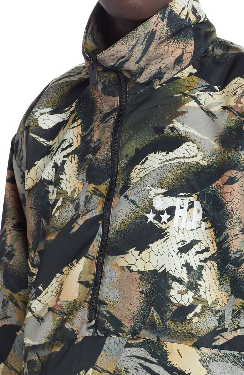 Heron Preston Logo Tape Camo Nylon Windbreaker | Nordstromrack