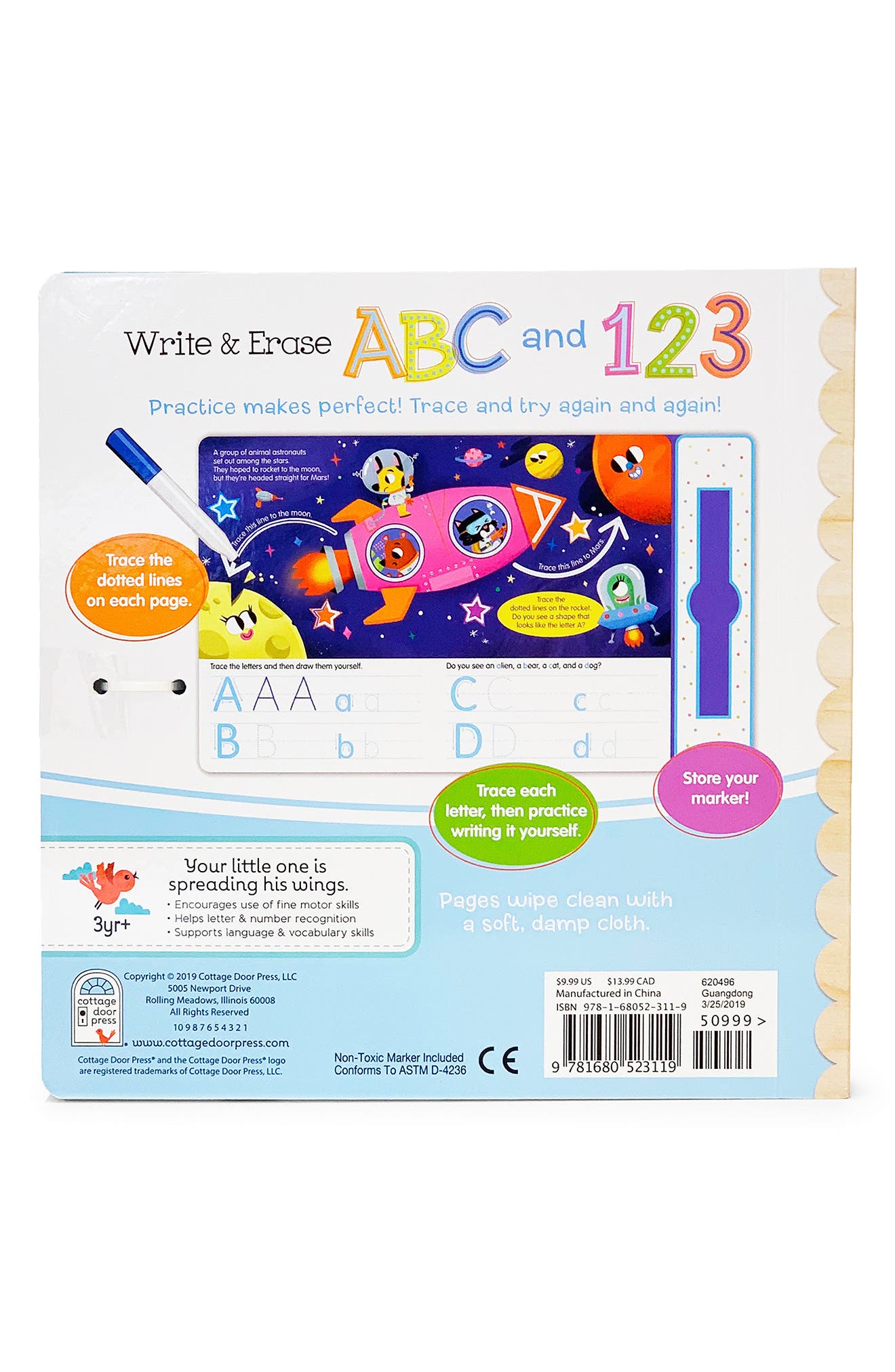 COTTAGE DOOR PRESS ABC 123 Write & Erase Book | Nordstromrack