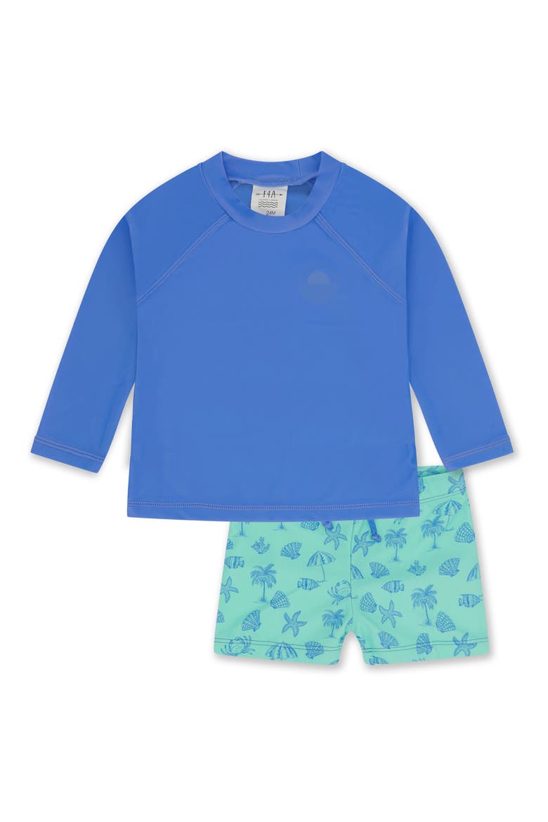 Kids' Surfs Up Long Sleeve UPF 50+ Two-Piece Rashguard Swimsuit (Men ...