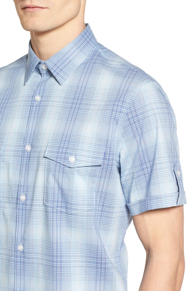 Calibrate Trim Fit Non-Iron Plaid Sport Shirt | Nordstromrack