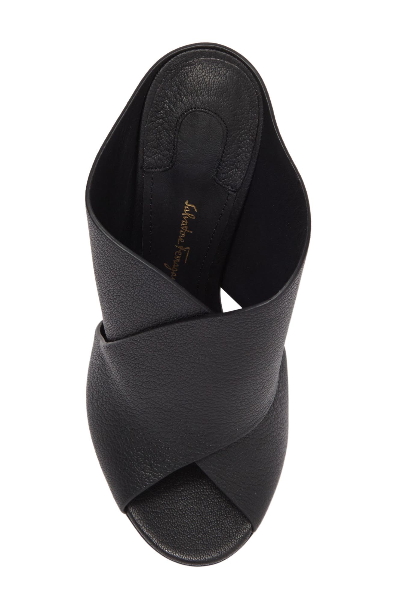FERRAGAMO Flower Bar Heel Leather Mule (Women) | Nordstromrack
