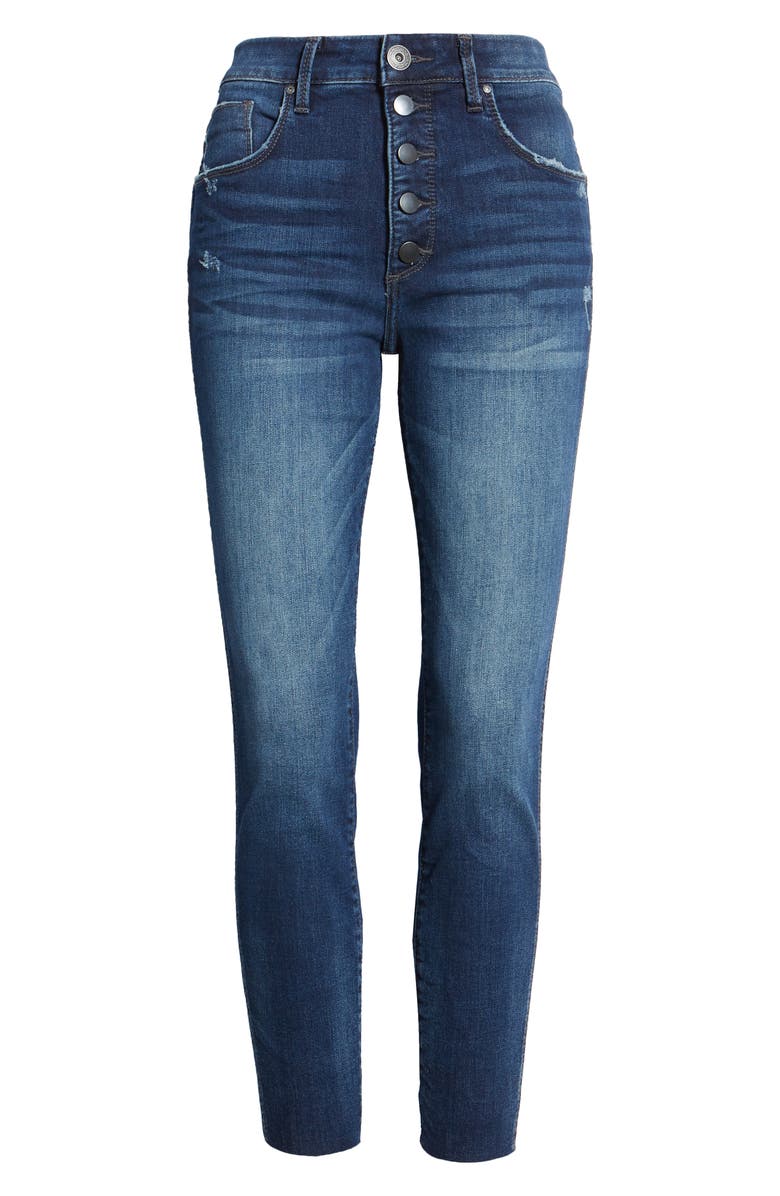 Whetherly Cooper Exposed Button Fly High Waist Skinny Jeans | Nordstromrack