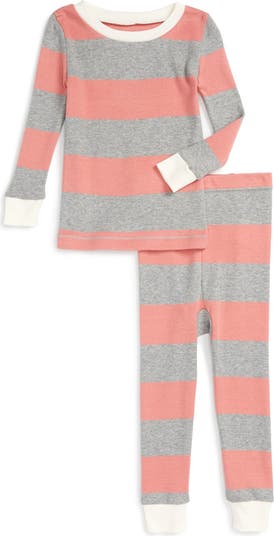 Burt's Bees Baby Rugby Stripe Organic Cotton Fitted Two-Piece Pajamas ...