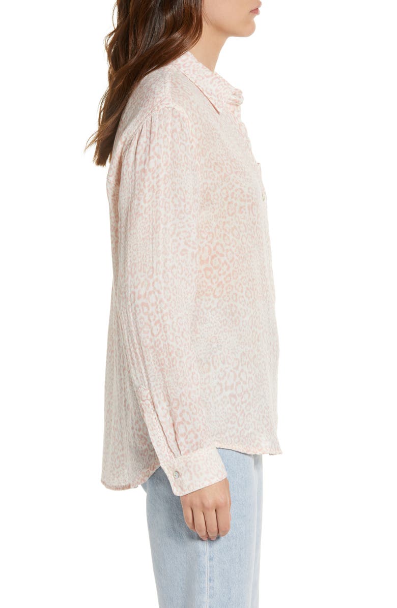 Rails Ellis Cheetah Print Organic Cotton Button-Up Shirt | Nordstromrack