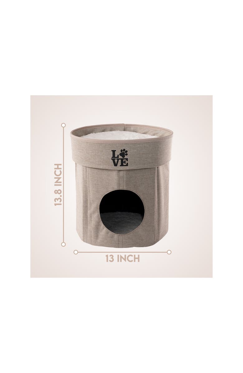 Precious Tails Round 2-Tier Collapsible Pet Cat Cave Bed | Nordstromrack