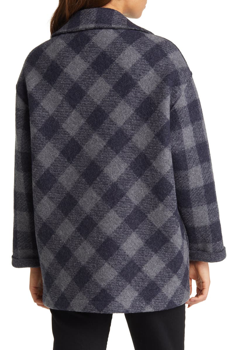 Harris Wharf London Plaid Virgin Wool Coat | Nordstromrack