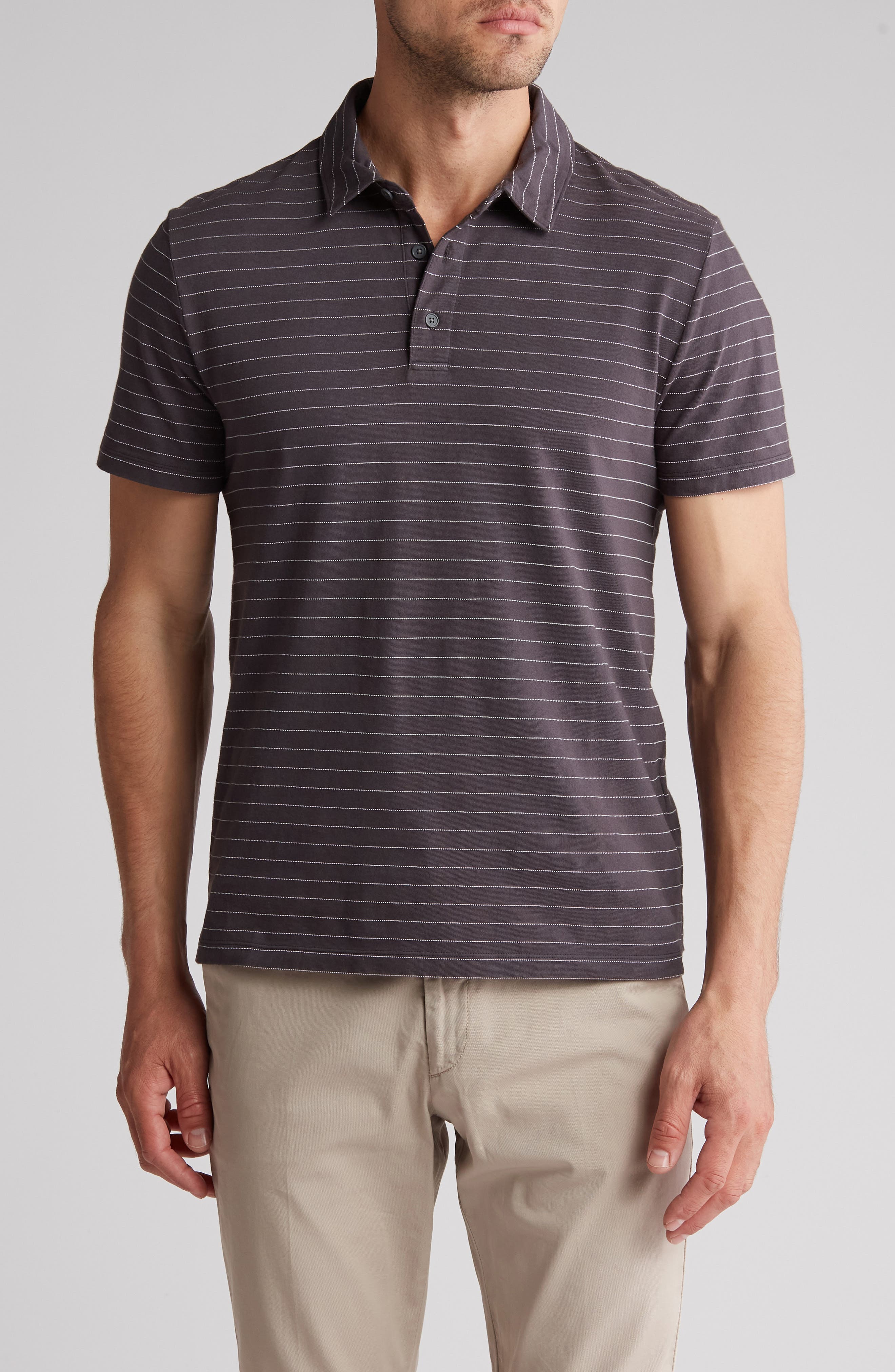 Vince Garment Dyed Fleck Stripe Polo | Nordstromrack