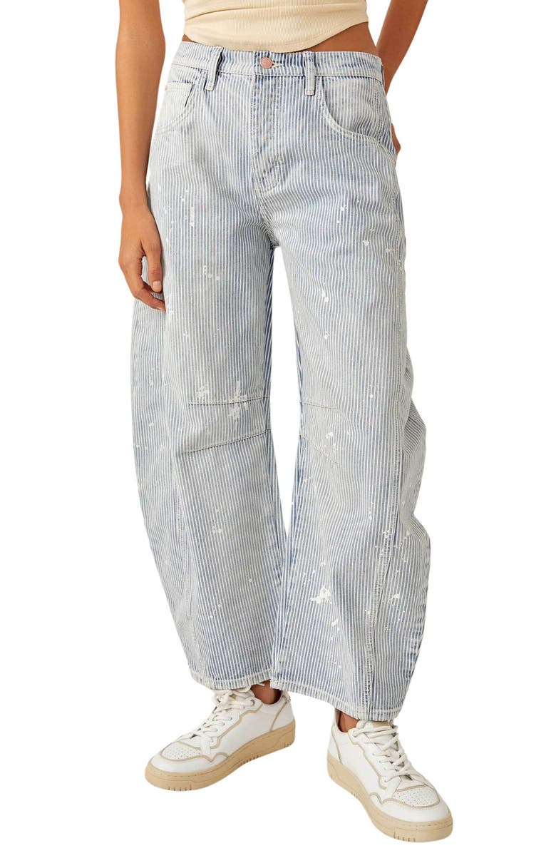 Free People Good Luck Paint Splatter Stripe Jeans | Nordstromrack