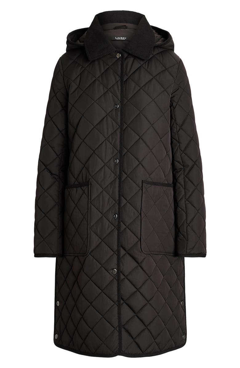 Lauren Ralph Lauren Hooded Longline Quilted Jacket | Nordstromrack