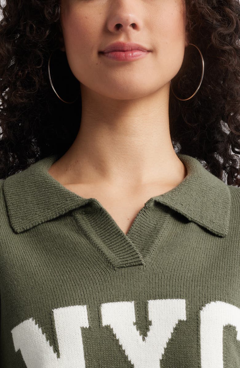 BP. Preppy Jacquard Johnny Collar Sweater | Nordstromrack