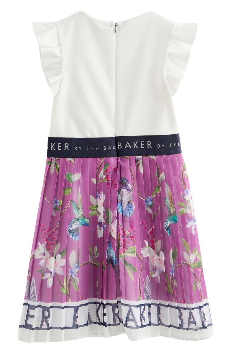 Baker by Ted Baker Kids' Floral Mixed Media Dress | Nordstromrack