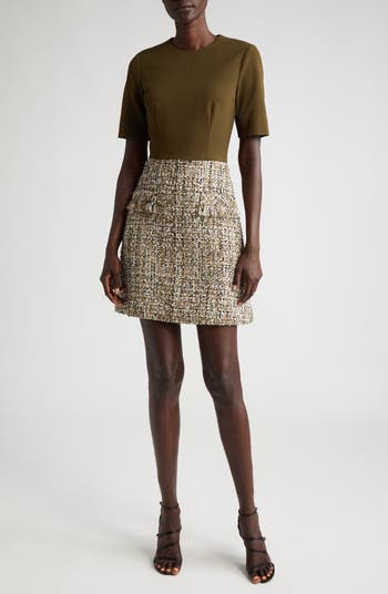 Jason Wu Collection Mixed Media Tweed Minidress | Nordstrom