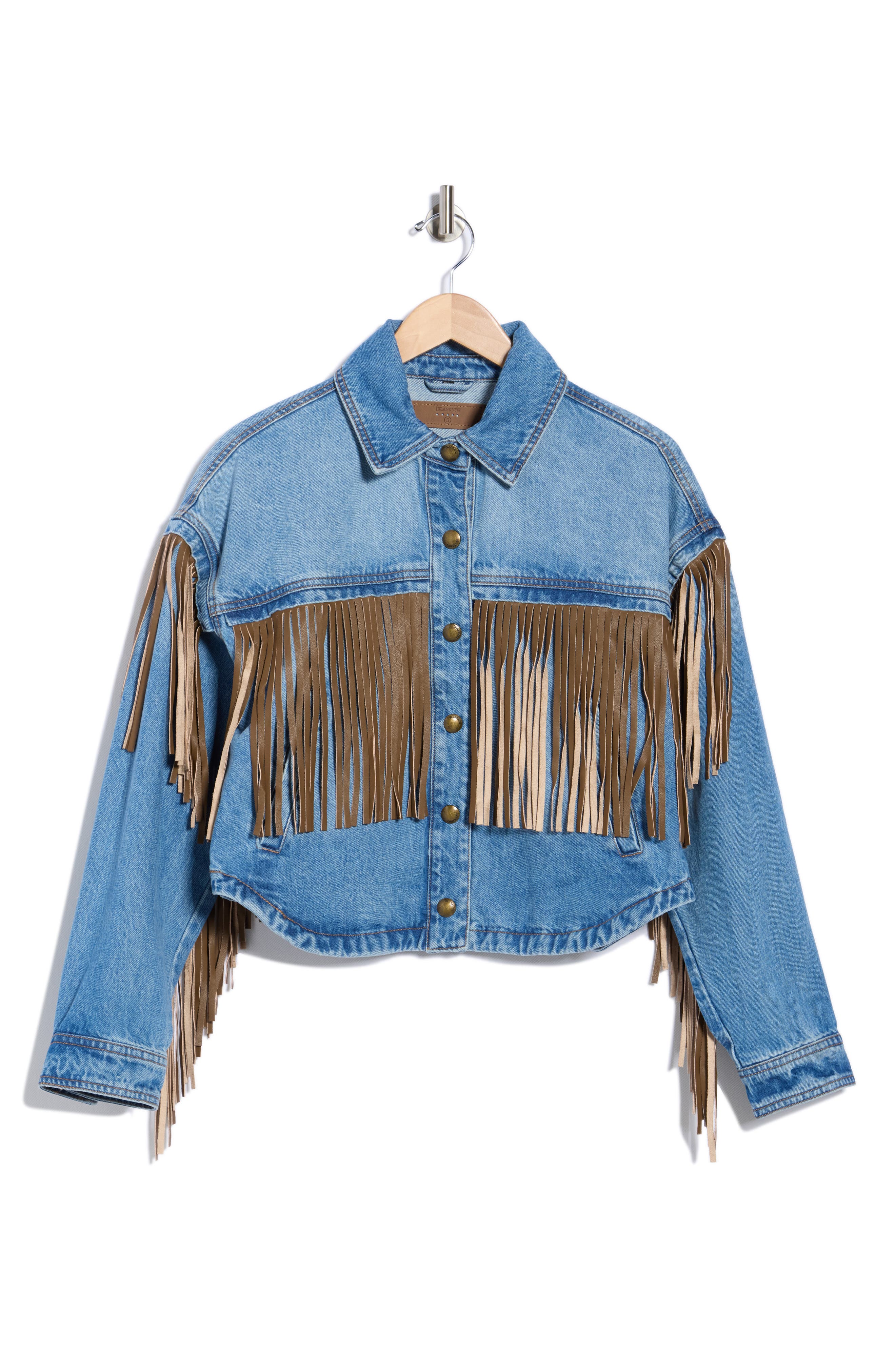 BLANKNYC Western Fringe Denim Jacket | Nordstromrack