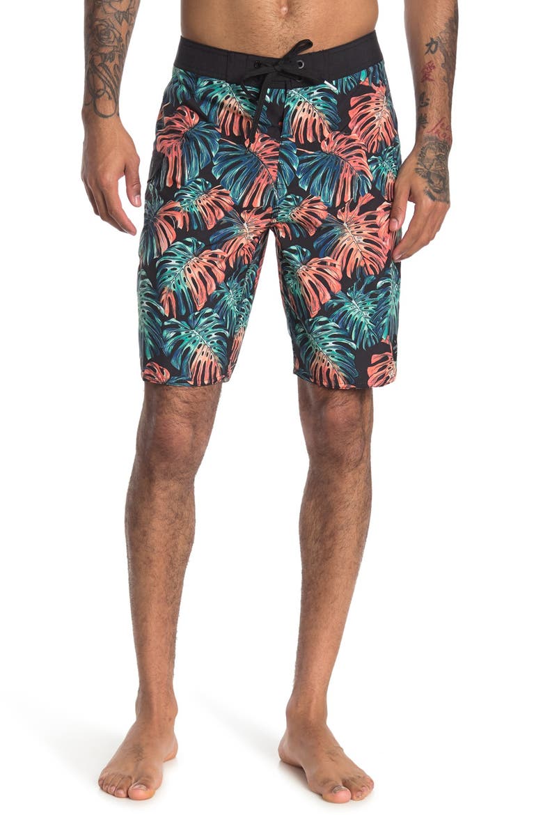 Hollies Palm Print Boardshorts (Men) | Nordstromrack