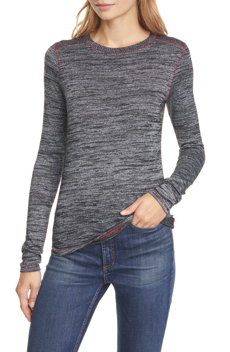 rag & bone Avryl Space Dye Crewneck Top | Nordstromrack
