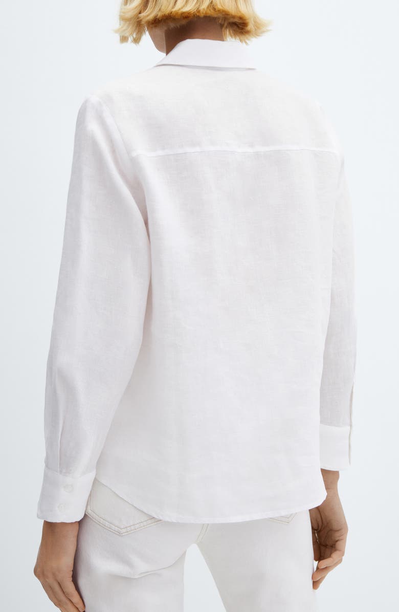 MANGO Lino Linen Shirt | Nordstromrack