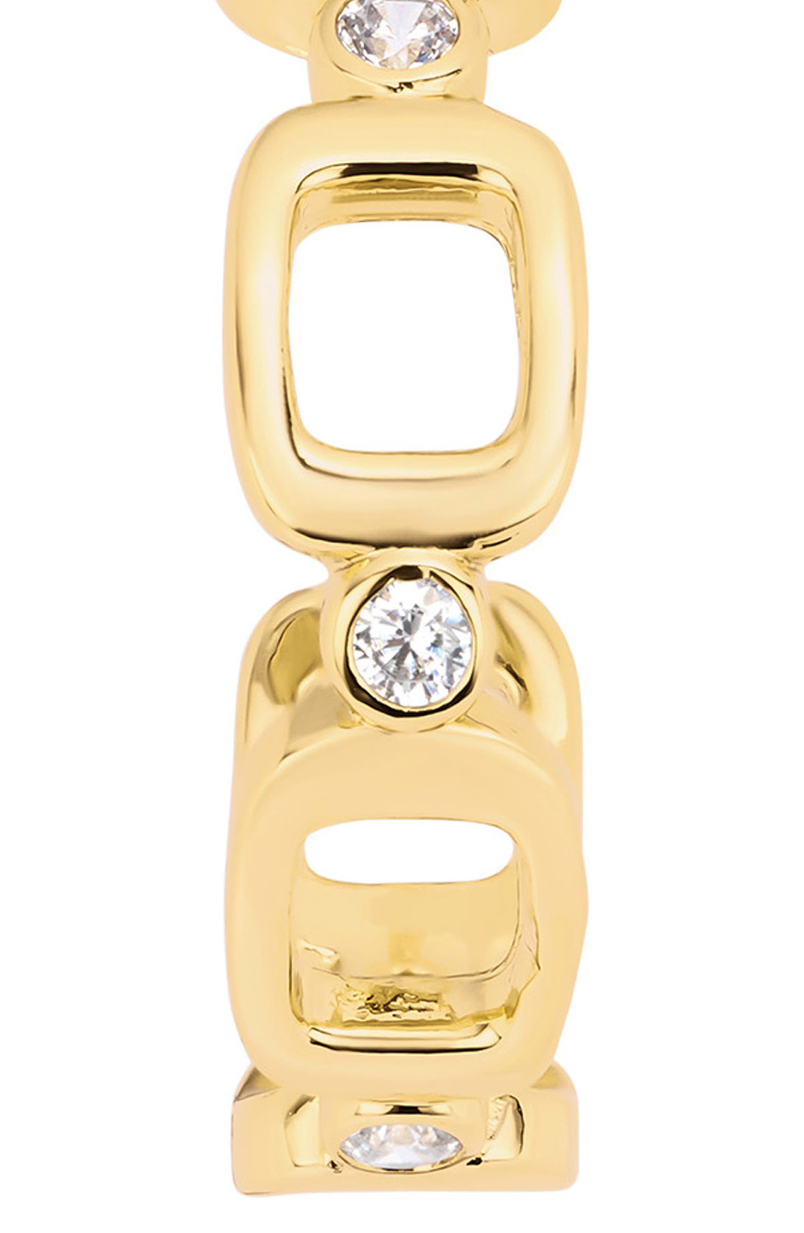 ATHRA LUXE Modern Muse Square Tile CZ Hoop Earrings | Nordstrom