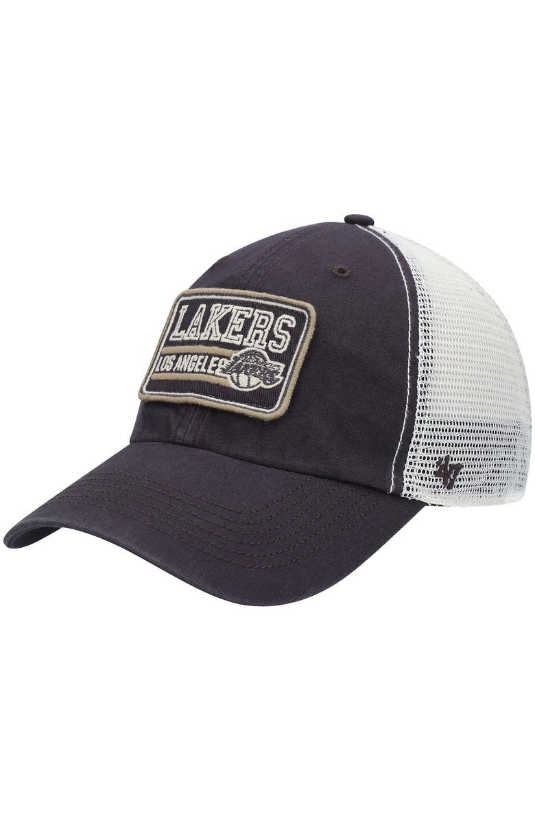 '47 Men's '47 Charcoal Los Angeles Lakers Off Ramp Trucker Snapback Hat ...