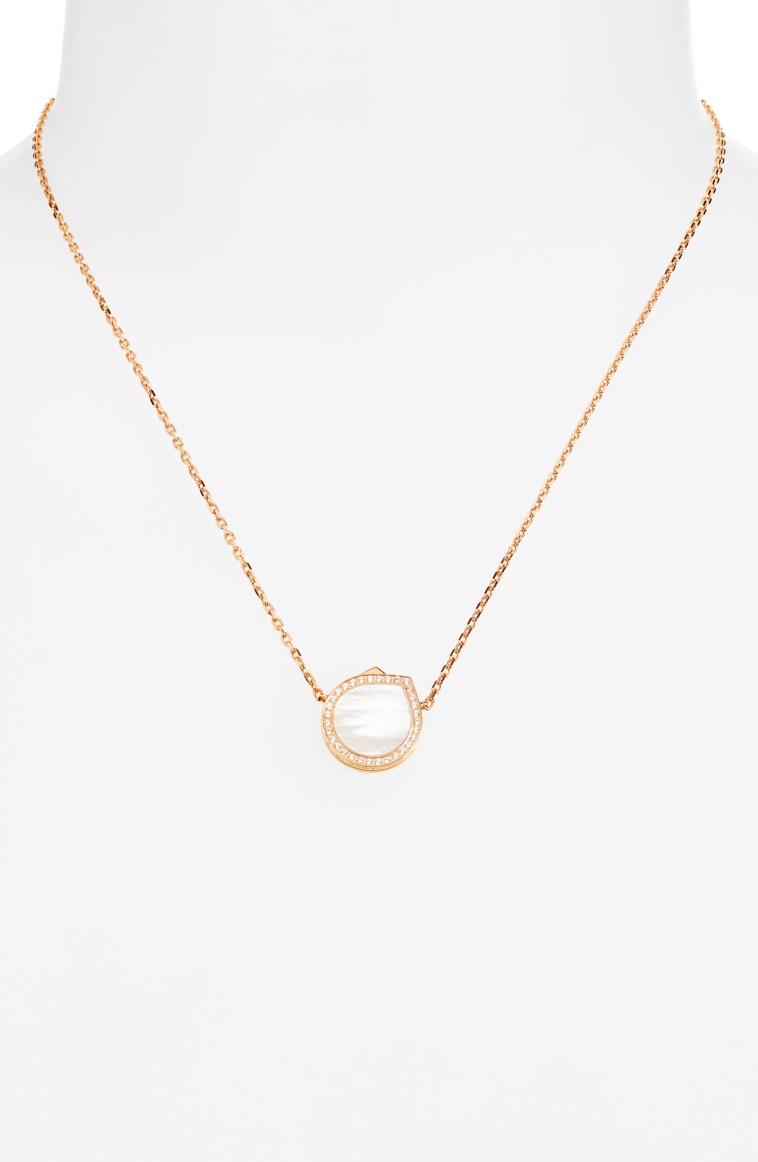 REPOSSI Antifer Diamond Pavé & Mother Of Pearl Pendant Necklace | Nordstrom