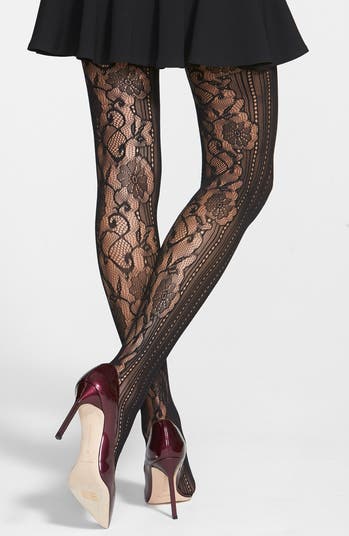 Commando 'Paris Stripe' Floral Tights | Nordstrom