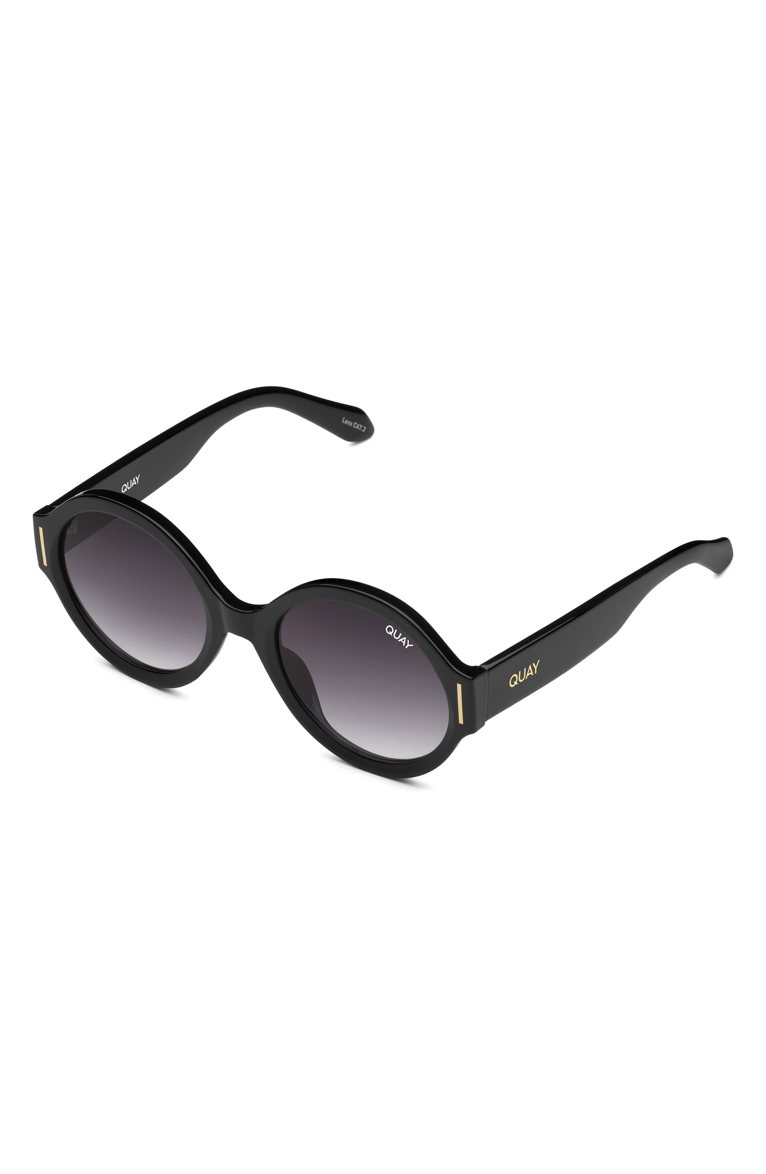 QUAY Chill Pill 55mm Gradient Round Sunglasses | Nordstrom