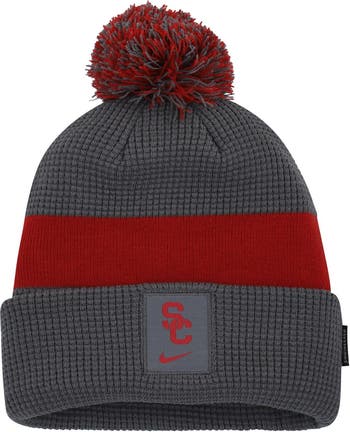 Nike Men's Nike Gray USC Trojans Sideline Team Cuffed Knit Hat with Pom ...