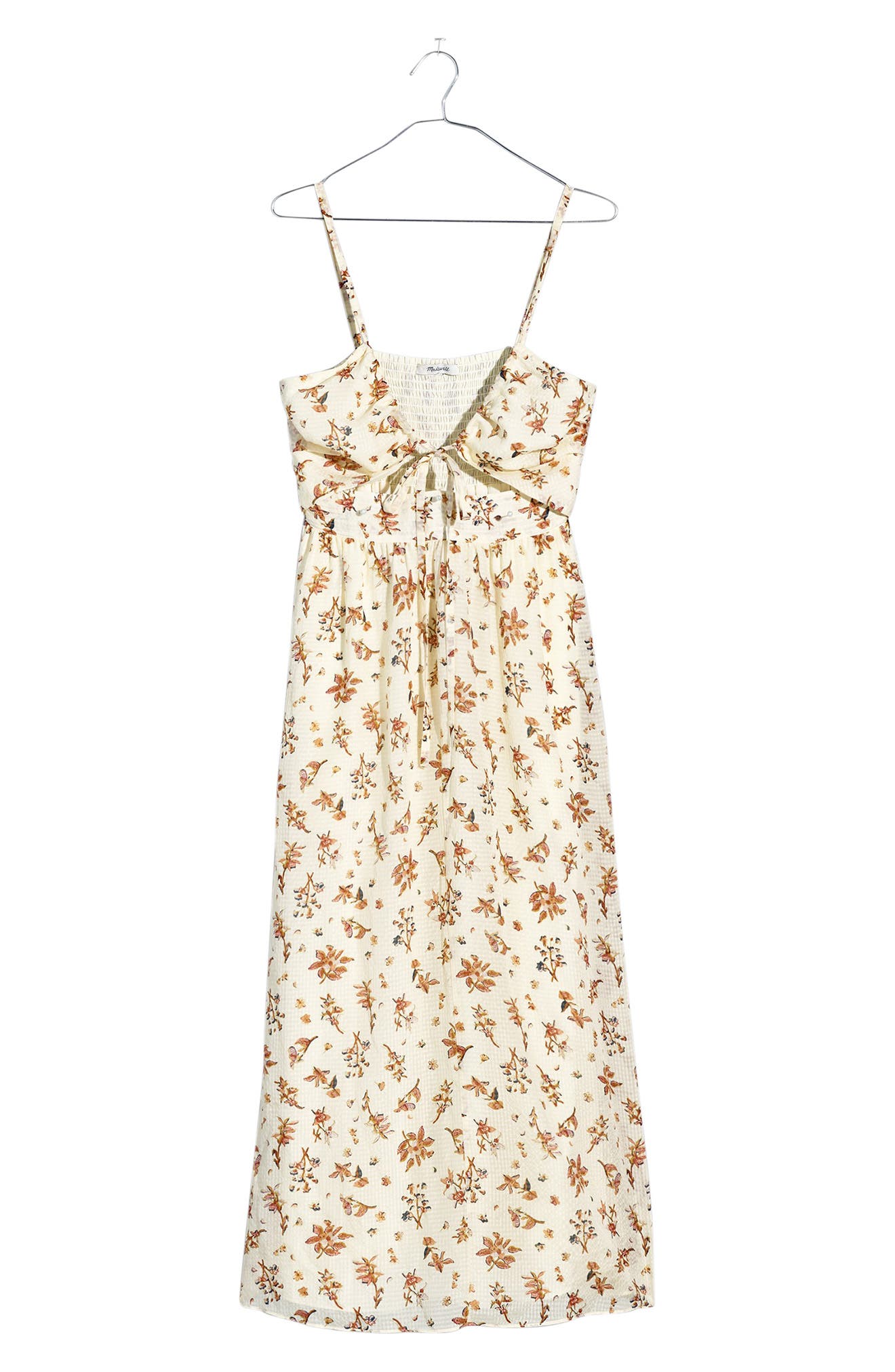 Madewell Soren Floral Cutout Silk Sundress | Nordstromrack