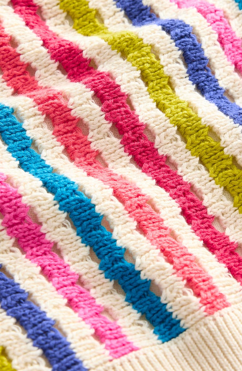 Mini Boden Kids' Stripe Crochet Knit Crossover Top | Nordstromrack