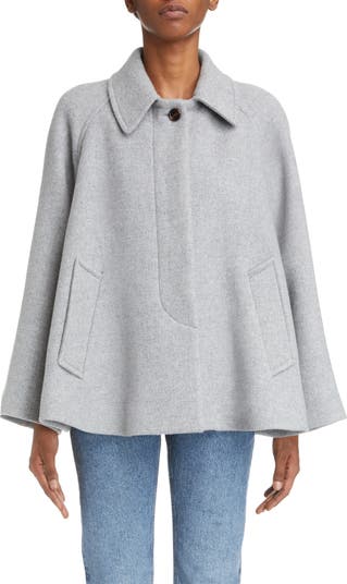 Chloé Short Soft Wool Blend Cape Coat | Nordstrom